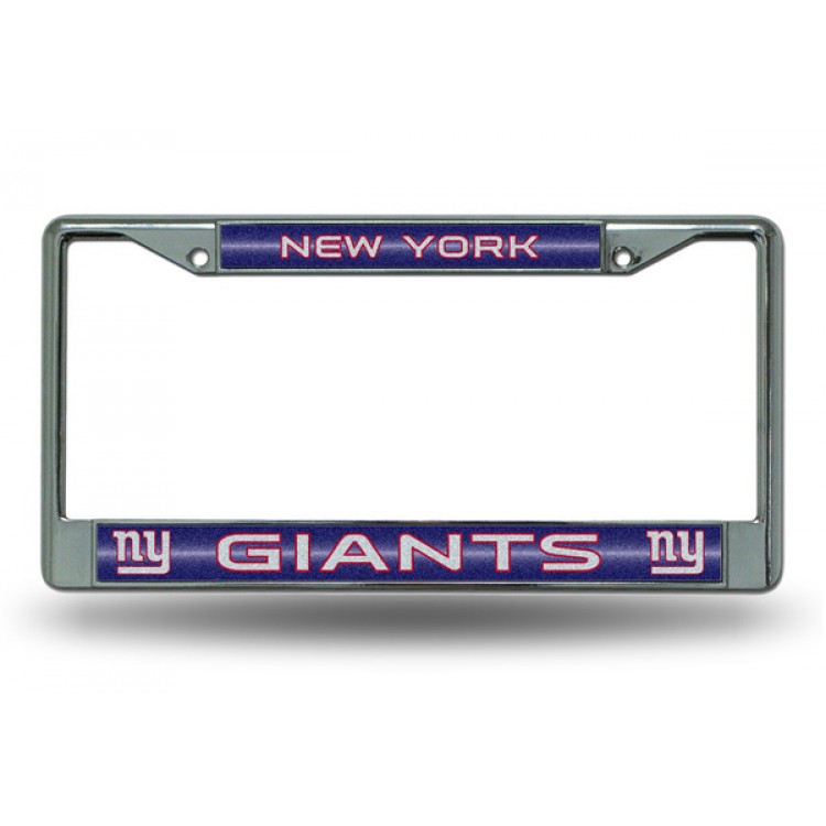 New York Giants Glitter Chrome License Plate Frame