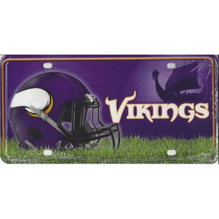 Minnesota Vikings Metal License Plate