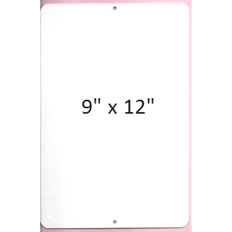 White Dye Sublimation Aluminum Parking Sign Blanks.