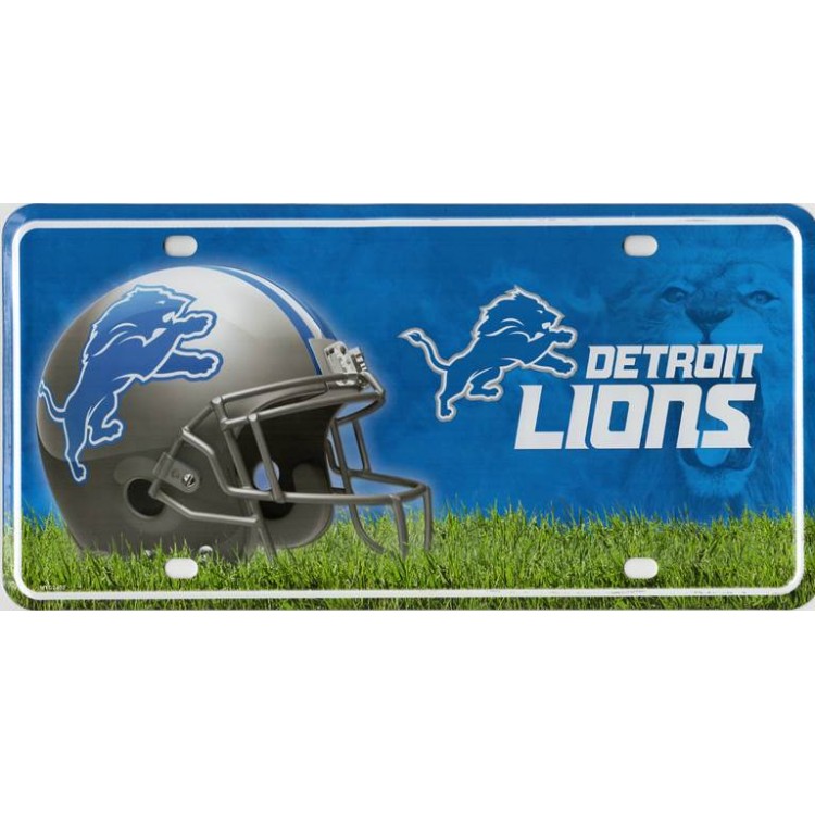 Detroit Lions Metal License Plate