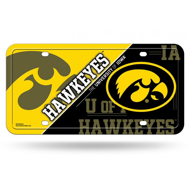 Iowa Hawkeyes Metal License Plate