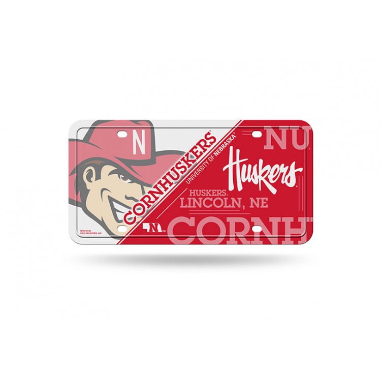 Nebraska Huskers Metal License Plate
